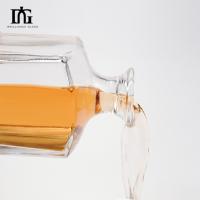 China Glass Collar Engraving Whisky Vodka Brandy Gin Bottle 50ml 350ml 500ml 700ml 750ml for sale