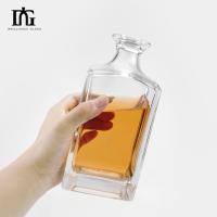 China Glass Collar Engraving Whisky Vodka Brandy Gin Bottle 50ml 350ml 500ml 700ml 750ml for sale