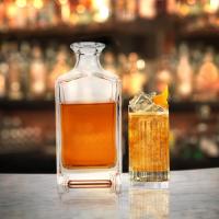 China Glass Collar Engraving Whisky Vodka Brandy Gin Bottle 50ml 350ml 500ml 700ml 750ml for sale