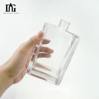 China Cosmetic Packaging Pump Sprayer Square Glass Bottle with Electroplating and Engraving for sale