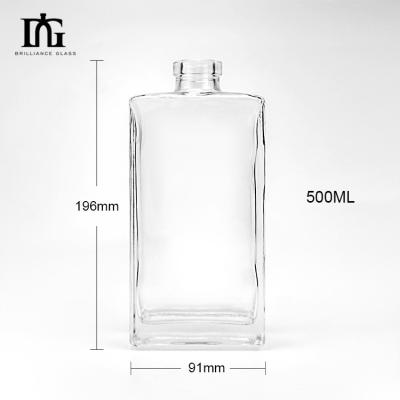 China High Grade 100ml Mini Liquor Vodka Whisky Rum Brandy Gin Glass Bottle for Beverage for sale