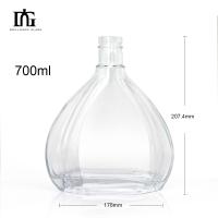 China 500ml Empty Glass Liquor Bottle for Rum Whisky Vodka Spirits Collar Material Glass for sale