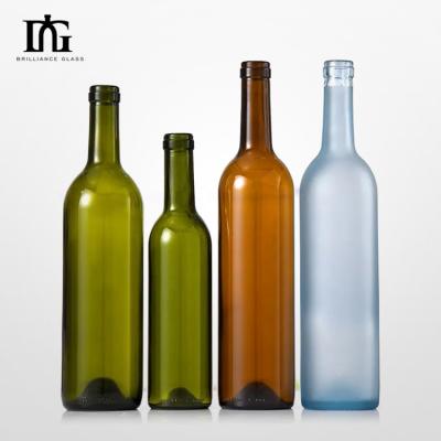 China 750ml Cork Cap Glass Wine Bottle for Carbonated Drinks in Antique Green Color Customized for sale
