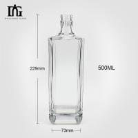 China Glass Collar 750ml Extra Flint Empire Vodka Bottle for Spirits Liquor Whiskey Rum Tequila for sale