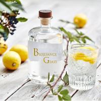 China 375ml Transparent Round Empty Super Flint Glass Liquor Wine Whisky Vodka Tequila Bottle for sale