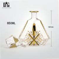 China Crystal Whiskey Decanter Set with 2 Old Fashioned Whisky Glasses for sale