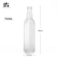China Body Material Glass 750ml 500ml Whiskey Gin Whisky Bottle for Beverage and Perfume for sale
