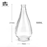 China 500ml Clear Empty Vodka Liquor 700ml Gin Rum Spirits Glass Bottles for Tea and Liquors for sale