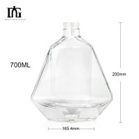 China Collar Material Glass 700ml Vodka Liqueur Alcoholic Drink Whisky Rum Glass Bottle for sale