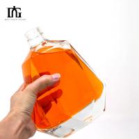 China Collar Material Glass 700ml Vodka Liqueur Alcoholic Drink Whisky Rum Glass Bottle for sale