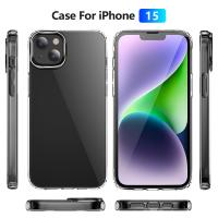 China 15 Pro MAX Clear Acrylic TPU Phone Case with Fashion Element and Camera Frame for sale