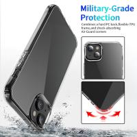 China 15 Pro MAX Clear Acrylic TPU Phone Case with Fashion Element and Camera Frame for sale