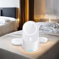 China 15W Portable QI Multifunctional 3 in 1 Magnetic Wireless Stand For iPhone 15 14 13 Pro for sale