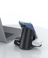 China 15W Portable QI Multifunctional 3 in 1 Magnetic Wireless Stand For iPhone 15 14 13 Pro for sale