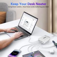 China 160W 4USB 2USB-C Ports PD Fast Desktop Charger For MacBook And Laptop Power Charging for sale