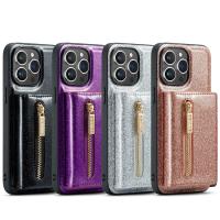 China Flash Wallet Protector 2 in 1 Magnetic Mobile Phone Case for iPhone 15 Pro Max Pro 14 for sale