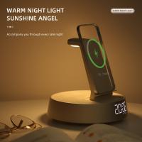 China 15W Fast Wireless Charger and Multi-Function Alarm Clock 6-in-1 for Mobile Phone for sale
