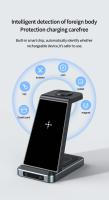 China Cellphone Earphone Smart Watch 3 in 1 Wireless Charging Station with 5V Power Output for sale