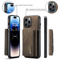 China Business Design PU Wallet Case for IPhone 14 15 Pro Max 2 in 1 Magnetic Cell Phone Cover for sale