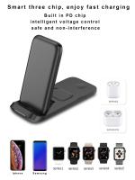 China Overvoltage Protection Magnetic Qi 15W Wireless Charger for Watch Airpods and Phones for sale