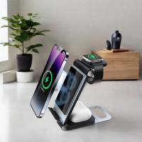 China Portable Wireless Charging Custom Magnetic 15W Fast Qi Charger for Airpods and Phones for sale