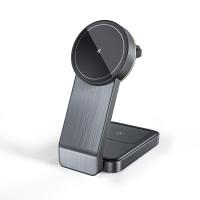 China 137mm*68mm*32mm Foldable Magnetic Aluminum 15W 3 In 1 Charger for iPhone Airpods Watch for sale