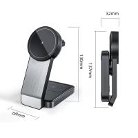 China 137mm*68mm*32mm Foldable Magnetic Aluminum 15W 3 In 1 Charger for iPhone Airpods Watch for sale