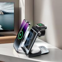 China Overvoltage Protection 3 in 1 Qi Fast Wireless Charging Stand for iPhone 15 Pro Max for sale