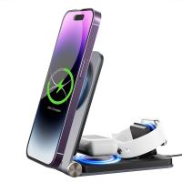 China 15W Aluminum Foldable Wireless Charging Stand for iPhone 15 Promax Customized Logo for sale
