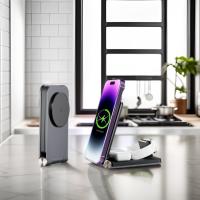 China 15W Aluminum Foldable Wireless Charging Stand for iPhone 15 Promax Customized Logo for sale