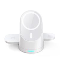 China 15W Qi Stand 3 in 1 Magnetic Foldable Wireless Charger for iPhone 15 Pro Watch Airpods for sale