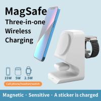 China 3 In 1 Magnetic Wireless Charger for iPhone 15 14 13 12 10w 15w Fast Charging Station for sale