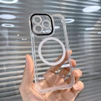 China Support Wireless Charge Soft Silicone Phone Case For Iphone 13 Pro Max Magnetic Cover for sale