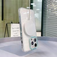 China Support Wireless Charge Soft Silicone Phone Case For Iphone 13 Pro Max Magnetic Cover for sale