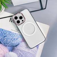China Support Wireless Charge Soft Silicone Phone Case For Iphone 13 Pro Max Magnetic Cover for sale