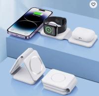 China 15W Magnetic Folding Wireless Charger for iPhone AirPods and Watch 3 Multiple Smart for sale