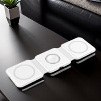 China 15W Magnetic Folding Wireless Charger for iPhone AirPods and Watch 3 Multiple Smart for sale