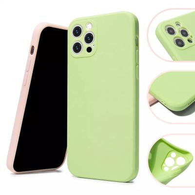 China Fancy Flexible Shockproof Soft Tpu Liquid Silicone Back Cover For Iphone 13 14 Pro Max for sale