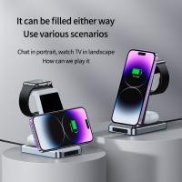 China Black/White 15W Fast Wireless Charging Station for Cellphone Earphone and Smart Watch for sale