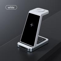 China Black/White 15W Fast Wireless Charging Station for Cellphone Earphone and Smart Watch for sale
