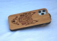 China Personality Meets Functionality Real Wooden Hand Carved Wood Case for iPhone 14pro max for sale