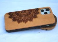 China Personality Meets Functionality Real Wooden Hand Carved Wood Case for iPhone 14pro max for sale