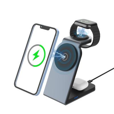 China Multi-functional Wireless Charging Station for Mobile Phone iwatch and AirPods 5w for sale