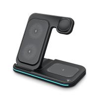 China 15W Maximum Output 3 in 1 Wireless Charging Station for Phones Airpods and Watch for sale