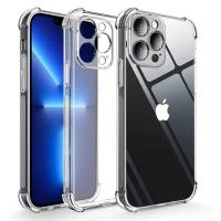 China Transparent Cell Back Cover For iPhone 14 Pro Max TPU Phone Case Support wireless charge for sale