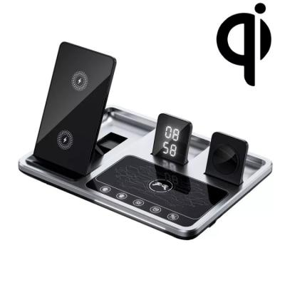 China LED Light Smart Touch Wireless Charger Stand For 4 In 1 Mobile Phone Holder Station for sale