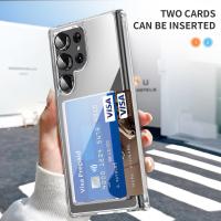 China Mobile Phone Cases for Samsung Galaxy S23 S23U Shockproof Hard PC Transparent Clear and Card Holder for sale