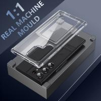 China Mobile Phone Cases for Samsung Galaxy S23 S23U Shockproof Hard PC Transparent Clear and Card Holder for sale