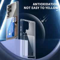 China Mobile Phone Cases for Samsung Galaxy S23 S23U Shockproof Hard PC Transparent Clear and Card Holder for sale