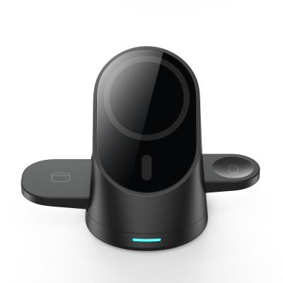 China Intelligent 3 in 1 Fast Charging Station with Strong Magnetic Suction and Qi Function for sale